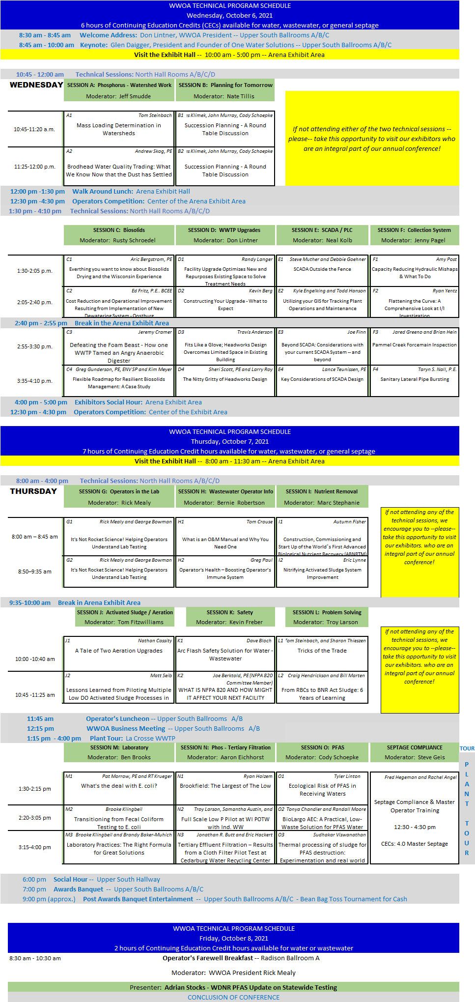 Technical Programs - Wisconsin Wastewater Operators' Association